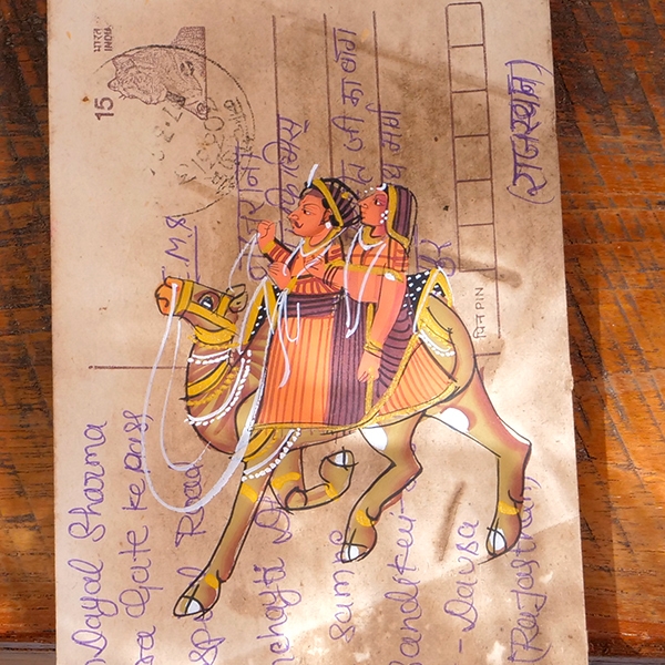 Indian Painted Postcards Riding | Indian Handicraft | Pankaj Webstore