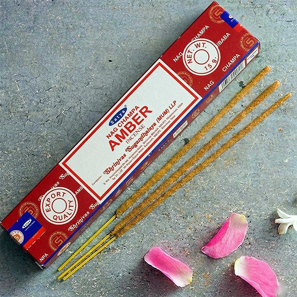 Hand Rolled SATYA AMBER Incense sticks | Pankaj Indian Online Boutique